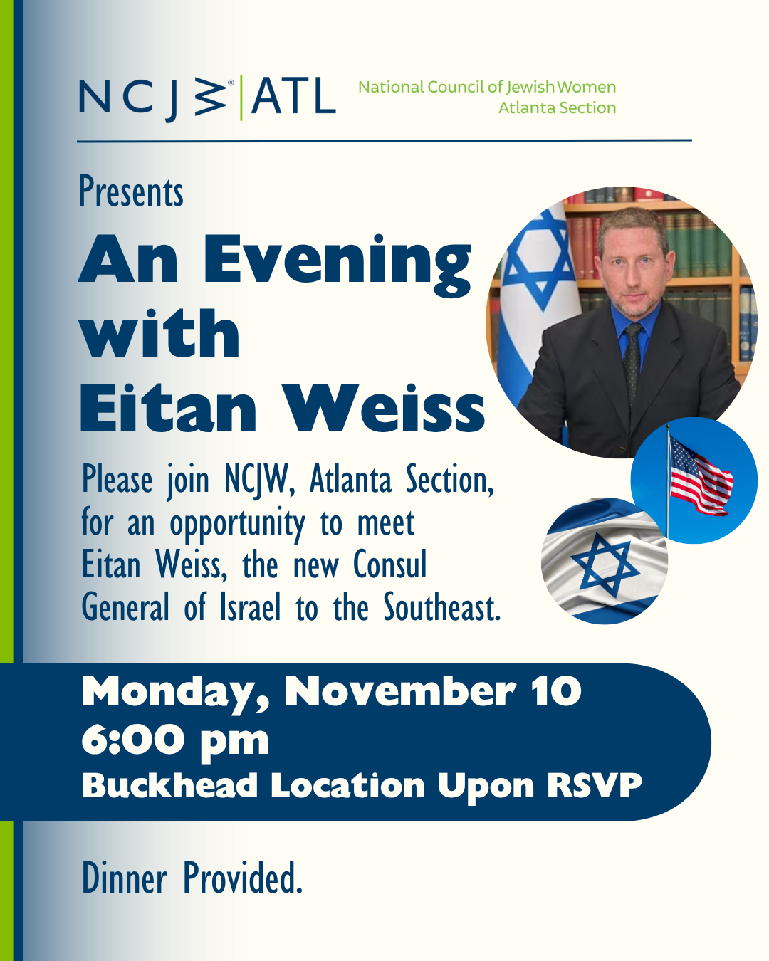 An Evening with Eitan Weiss - NCJW Atlanta
